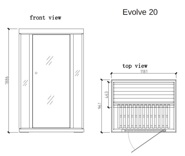 2 Person Infrared Sauna | Evolve 20 Double Sauna | Sun Stream
